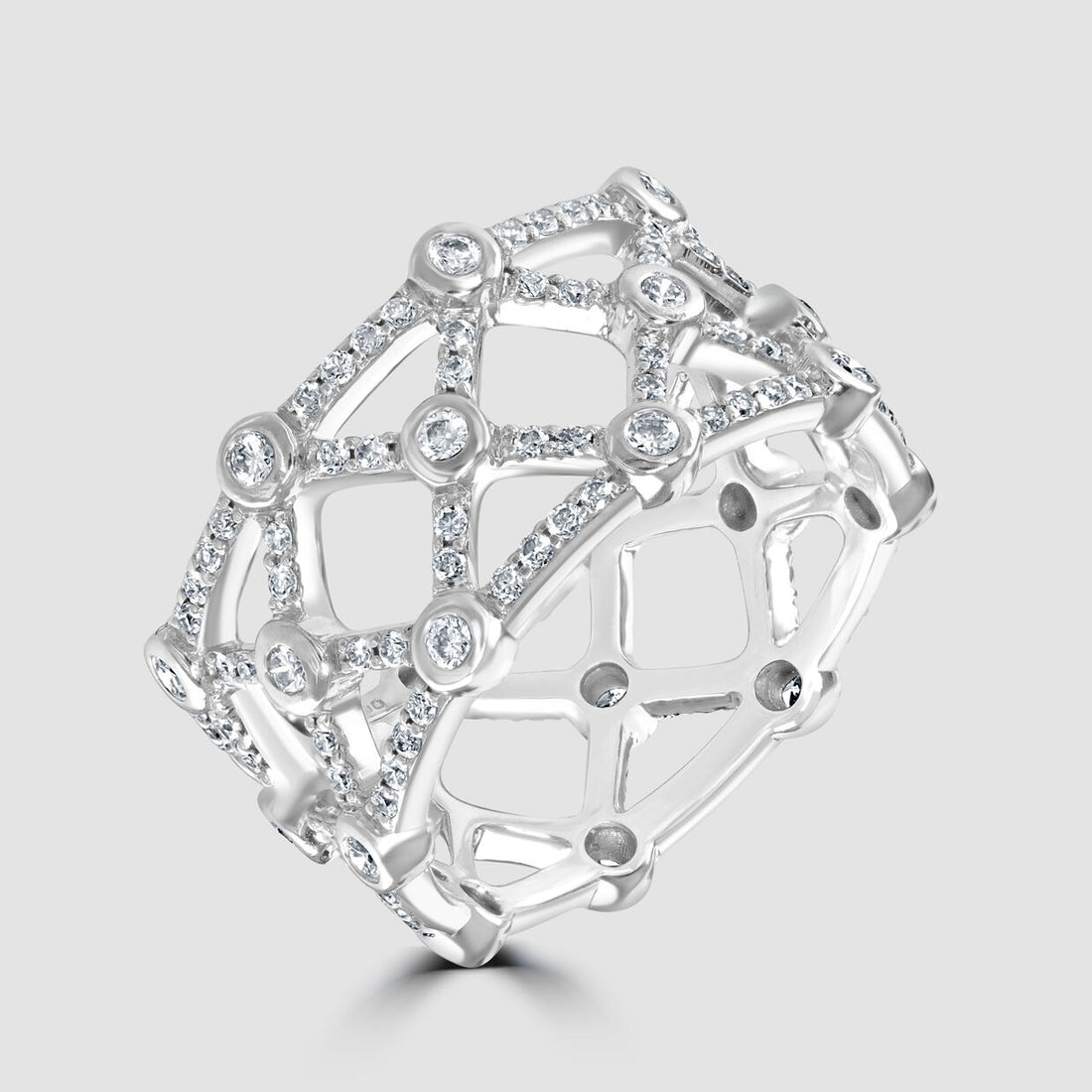 Diamond set criss cross ring – Paul James Jewellers